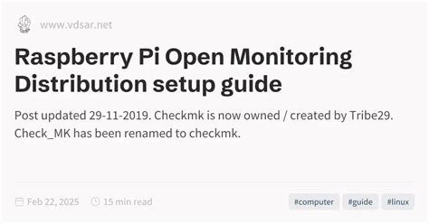 Raspberry Pi Open Monitoring Distribution Setup Guide