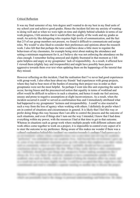 Thinking Critically Critical Reflection Assignment Olet2148 Thinking Critically Usyd