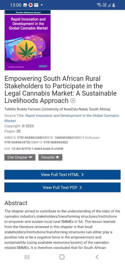 Dr Tshililo Farisani On Linkedin My Newly Published Chapter On The