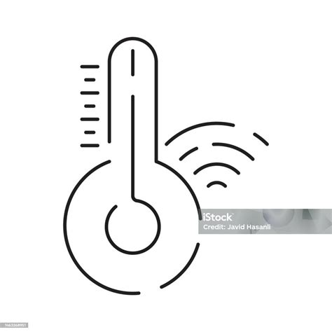 스마트 하우스 선형 아이콘의 컬렉션 조명 난방 에어컨의 제어 가는 등고선으로 그려진 홈 오토메이션 및 원격 모니터링 기호 세트