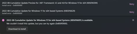 Windows Updates Failing Rwindows11