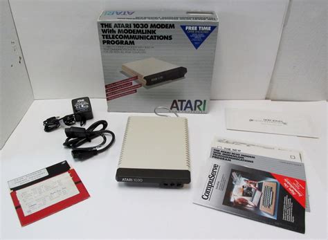 Original Atari 1030 Modem W Modemlink Telecommunications Program In