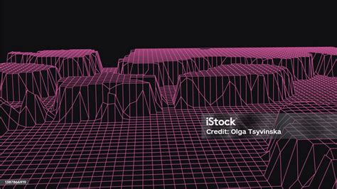 추상 디지털 풍경입니다 와이어 프레임 풍경 배경입니다 3d 미래 벡터 일러스트입니다 0명에 대한 스톡 벡터 아트 및 기타 이미지 0명 3차원 형태 개념 Istock