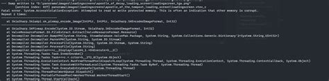 system accessviolationexception attempted to read or write protected memory this is often an