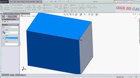 Solidworks Tutorial Solidworks Tutorial Coordinate System Youtube