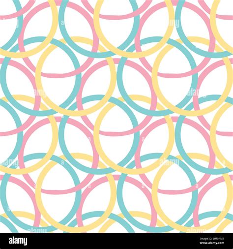 Abstract Crossing Circles Vector Seamless Surface Pattern Background