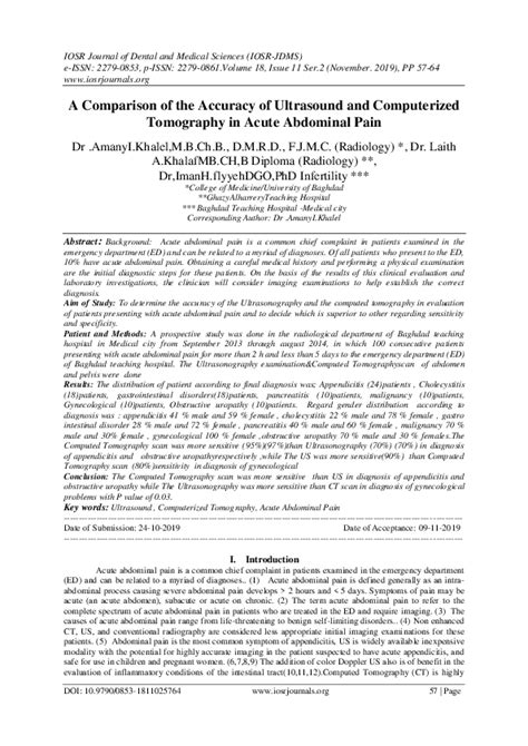 Pdf A Comparison Of The Accuracy Of Ultrasound And Computerized
