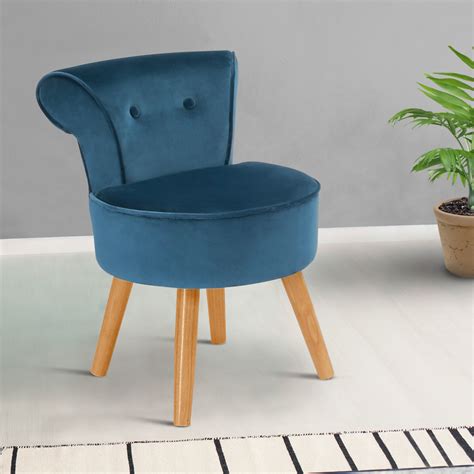Fauteuil Crapaud Pas Cher En Velours Bleu Id Market