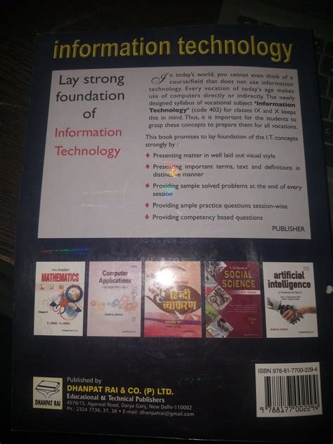 Buy Class 10th Information Technology By Sumita Arora Bookflow