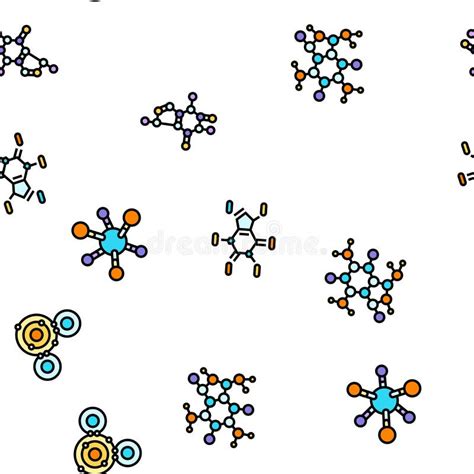 Molecular Science Chemistry Atom Vector Seamless Pattern Stock Vector Illustration Of