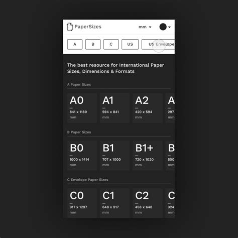 Papersizes Free Resource For Finding International Standards For Paper Sizes