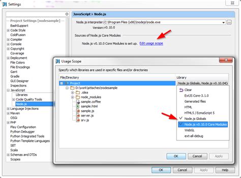 Nodejs Intellij Idea 12 Unable To Resolve Express Methods Stack Overflow