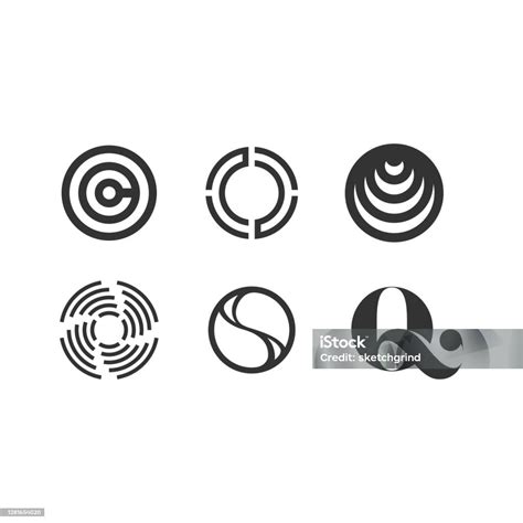 서클 링 로고 세트 컬렉션 기하학적 추상선 아트 어스 구 원형 회전 스핀 비즈니스 파이낸스 글로벌 로고에 대한 스톡 벡터 아트 및 기타 이미지 Istock