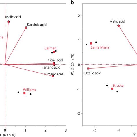 Principal Component Analysis Pc Plot Graph For Organic Acids Examined