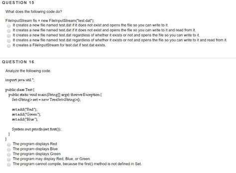solved what does the following code do filelnputstream fis