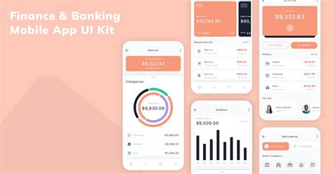 Finance And Banking Mobile App Ui Kit Ux And Ui Kits Ft Financial And Banking Envato Elements