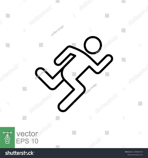 Runner Icon Simple Outline Style Man Stock Vector Royalty Free 2189295275 Shutterstock