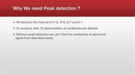P Qrs T Peak Detection Of Ecg Signal By Matlab Pptx Heart And Cardiovascular Diseases