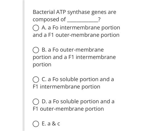 Answered Bacterial Atp Synthase Genes Are… Bartleby