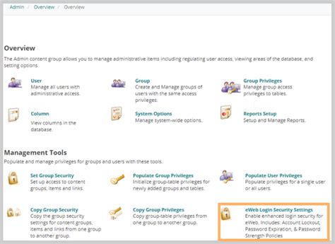 Enhanced EWeb Password Security NetForum Support