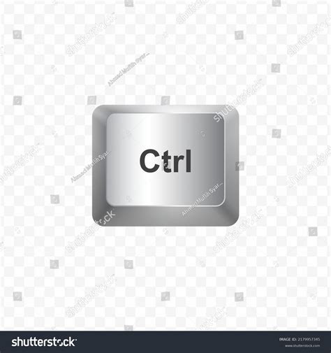 Keyboard Button Vector Illustration Shortcut Ctrl Stock Vector Royalty Free