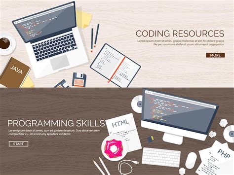premium vector programming and coding flat computing background code hardware software web