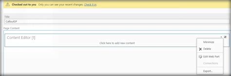 Create Custom Callout Menu In Sharepoint Server 2016
