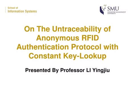 Ppt On The Untraceability Of Anonymous Rfid Authentication Protocol