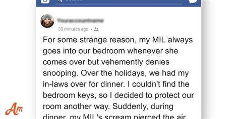 My Mother In Law Tried Snooping In My Bedroom Only To End Up Screaming And Feeling Humiliated