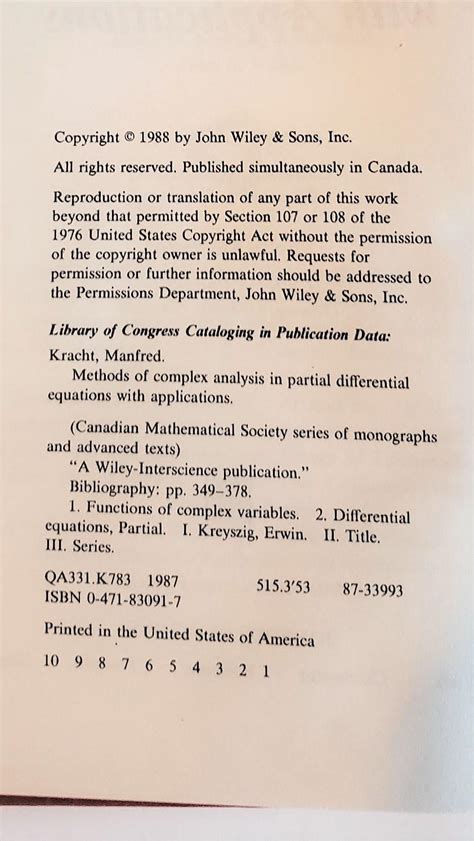 Methods Of Complex Analysis In Partial Differential Equations With