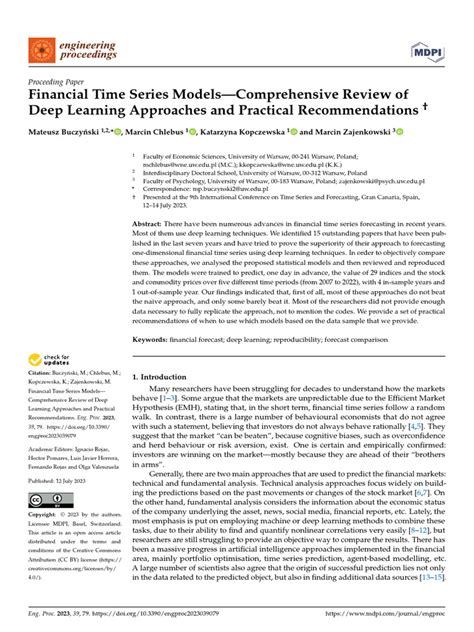 Financial Time Series Models—comprehensive Review Of Deep Learning