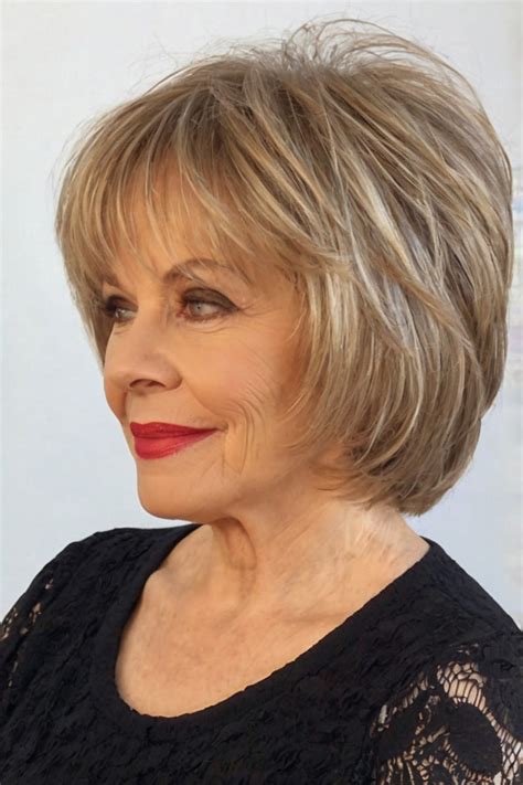 Ageless Glamour Hairstyles With Bangs For Women Over 50 Bangz Hair