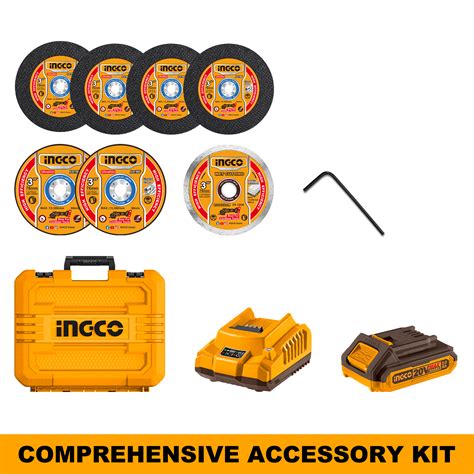 Ingco Ingco Cordless Mini Cut Off Machine Cagli76012 India