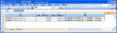 Eomonth函数 曹海峰个人博客