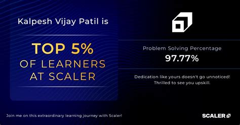 kalpesh patil on linkedin scaler datascience problemsolving