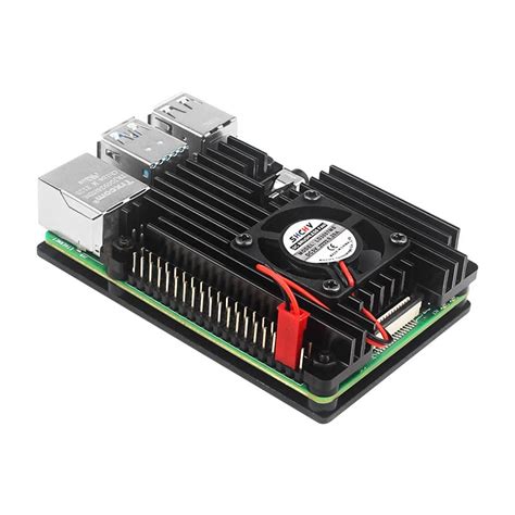 Hot Sale Heat Dissipation Aluminum Alloy Protective Raspberry Pi 4b Fan Case
