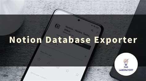 How To Use Notion Database Exporter│gas Lab Blog