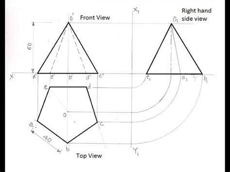 How To Draw A Pentagonal Pyramid