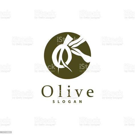 올리브 오일 로고 올리브 잎 식물 허브 정원 벡터 간단한 우아한 고급스러운 아이콘 디자인 템플릿 그림 0명에 대한 스톡 벡터 아트 및 기타 이미지 Istock