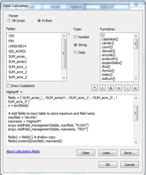 Arcpy Printing Name Of Field With Highest Value Geographic