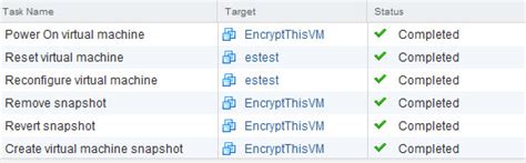 Vmware Snapshots Vsphere 6 5 Vm Encryption
