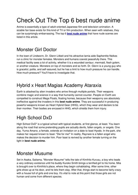Ppt Check Out The Top 6 Best Nude Anime Powerpoint Presentation Free