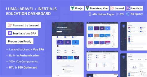 Luma Laravel Lms And Vue Education Admin Dashboard Admin Templates Ft Academy And Bootstrap Envato