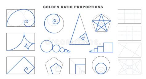 Golden Ratio Proportions Template Mathematics And Geometry Sequence