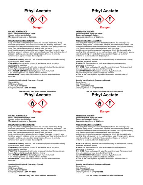 Ethyl Acetate Msds