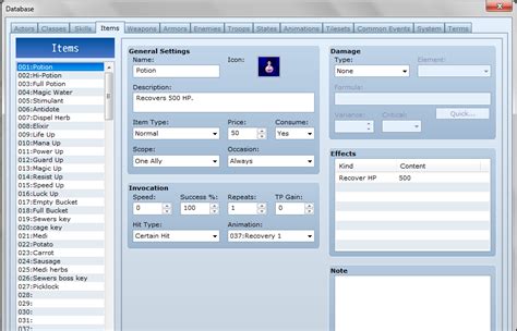 making an rpg key items tutorial