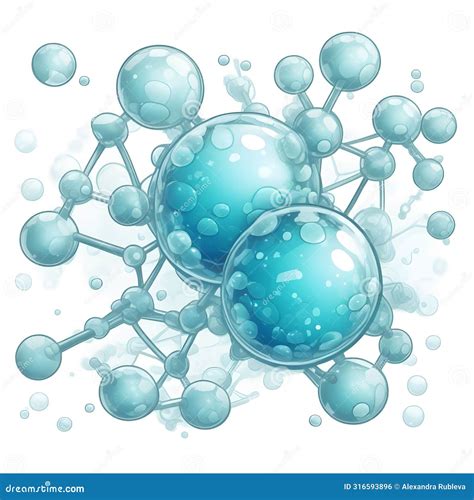 Visualization Of The Molecular Structure In The Texture Of Glass Atomic Grid On The Background