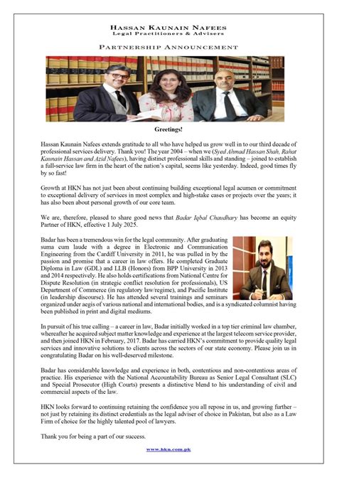 We Are Pleased To Share Good News That Badar Iqbal Chaudhary Has Become