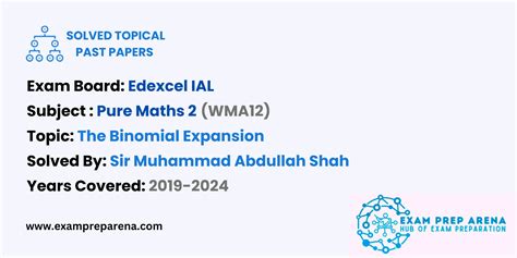 The Binomial Expansion Exam Prep Arena