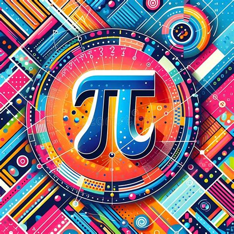 Colorful Pi Day Celebration With Delicious Pie And Sweets Stock Illustration Illustration Of
